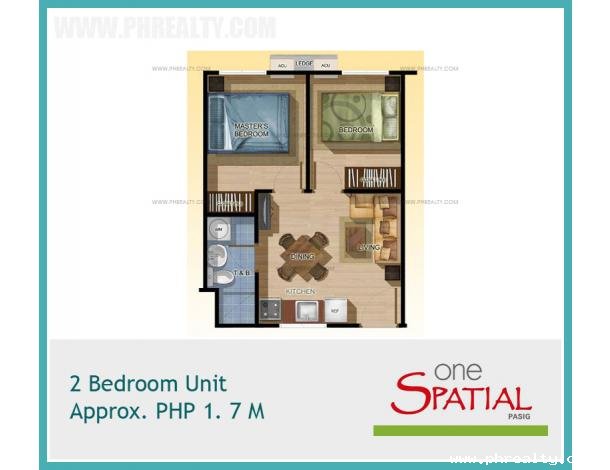 2,142,400 - 2 BHK at One Spatial, Condo For Sale In Pasig, Metro Manila.